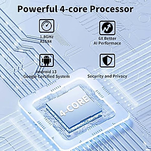 Kids Tablet, Android 13 Tablet, 10 inch 4GB+64GB+512GB Expand, Parental Control, HD Eye-protection Touchscreen Display, 6000mAh Battery, Dual Camera, Bluetooth, WiFi Tableta with Kids Educational APPs