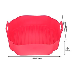 UPKOCH Oven Air Fryer Oven Air Fryer Square Baking Pan 2 Pack Air Fryer Liner Silicone Air Fryer Pot Air Fryer Baking Liner Accessory Oven Air Fryer Square Baking Pan Square Baking Pan