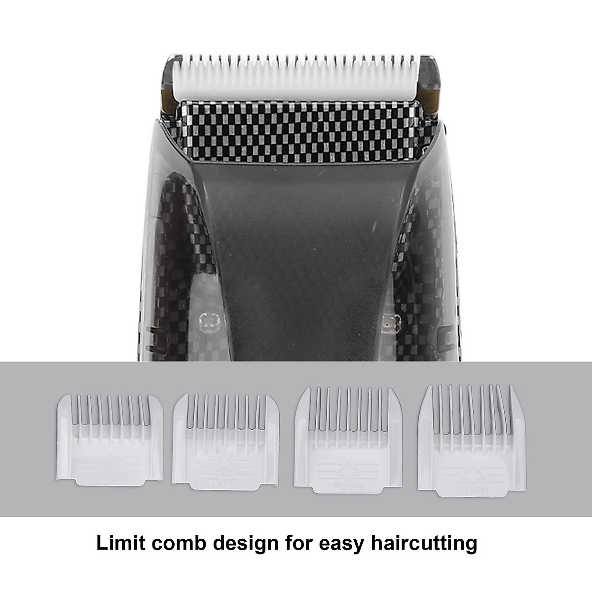 YUYTE Hair Trimmer USB Vacuum Trimmer Kit with Powerful Automatic Hair Suction for Beards Facial Hair Stubble Hair Clipping Lithium Ion Powered Electric Shaver with 4 Guide Combs