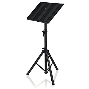 Gator Frameworks Heavy Duty Deluxe Adjustable Multi-Media Gear Stand Featuring 100x100 Vesa Mounting Brackets | Ideal for Laptops and more; Min/Max Height - 36"/48" (GFW-UTL-MEDIATRAY2)