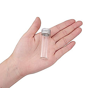 BENECREAT 20 Pack 15ml/0.5oz Glass Bottles Sample Vials with Screwed Aluminum Caps for Wishing Message Bottle, Sample Liquid, Arts & Crafts, Wedding Favors Decorations