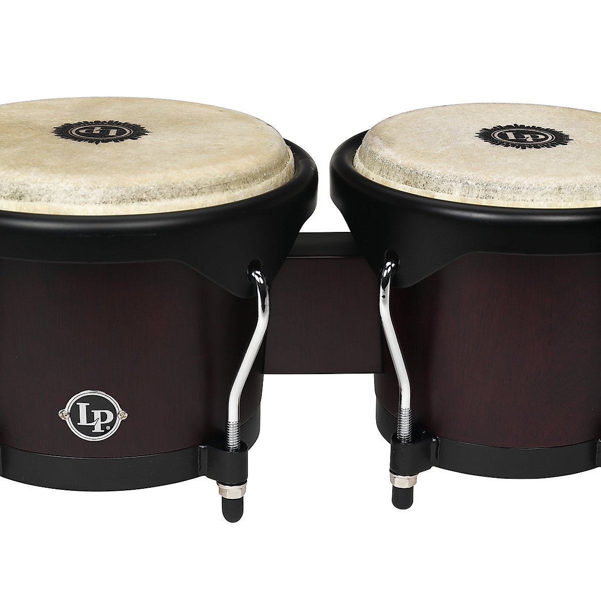 Latin Percussion LP601NY-DW LP City Wood Bongos - Dark Wood 7-inch