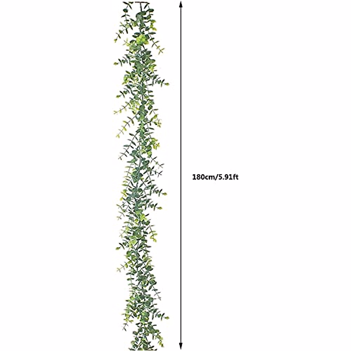 1Packs 5.91ft Artificial Garlands Greenery Garlands Vines Faux Hanging Plants for Wedding Table Arch Wall Party Home Decor 10 Wire Wreath