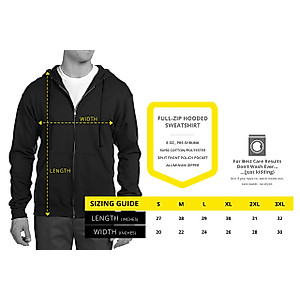 Wild Bobby Who's The Boss Yellow 1969 Mustang 302 Front Back Cars and Trucks Graphic Zip Up Hoodie Sweatshirt, Black, Large