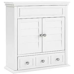 Crosley Furniture Lydia Bathroom Wall Cabinet, White