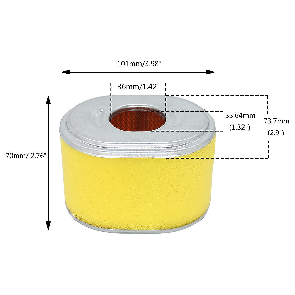 Fullas 4 Pack GX160 Air Filter 17210-ZE1-505 Compatible with Honda GX140 GX200 5.5HP 6.5HP 7.5HP Engine Plus Pre Filter, for 17210-Z4M-821,17210-ZE1-517,17210-ZE1-821,17210-ZE1-822