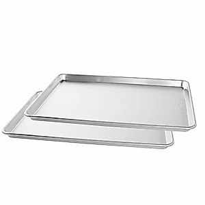 Nordic Ware Naturals Big Baking Sheet, 2 Pack, Silver