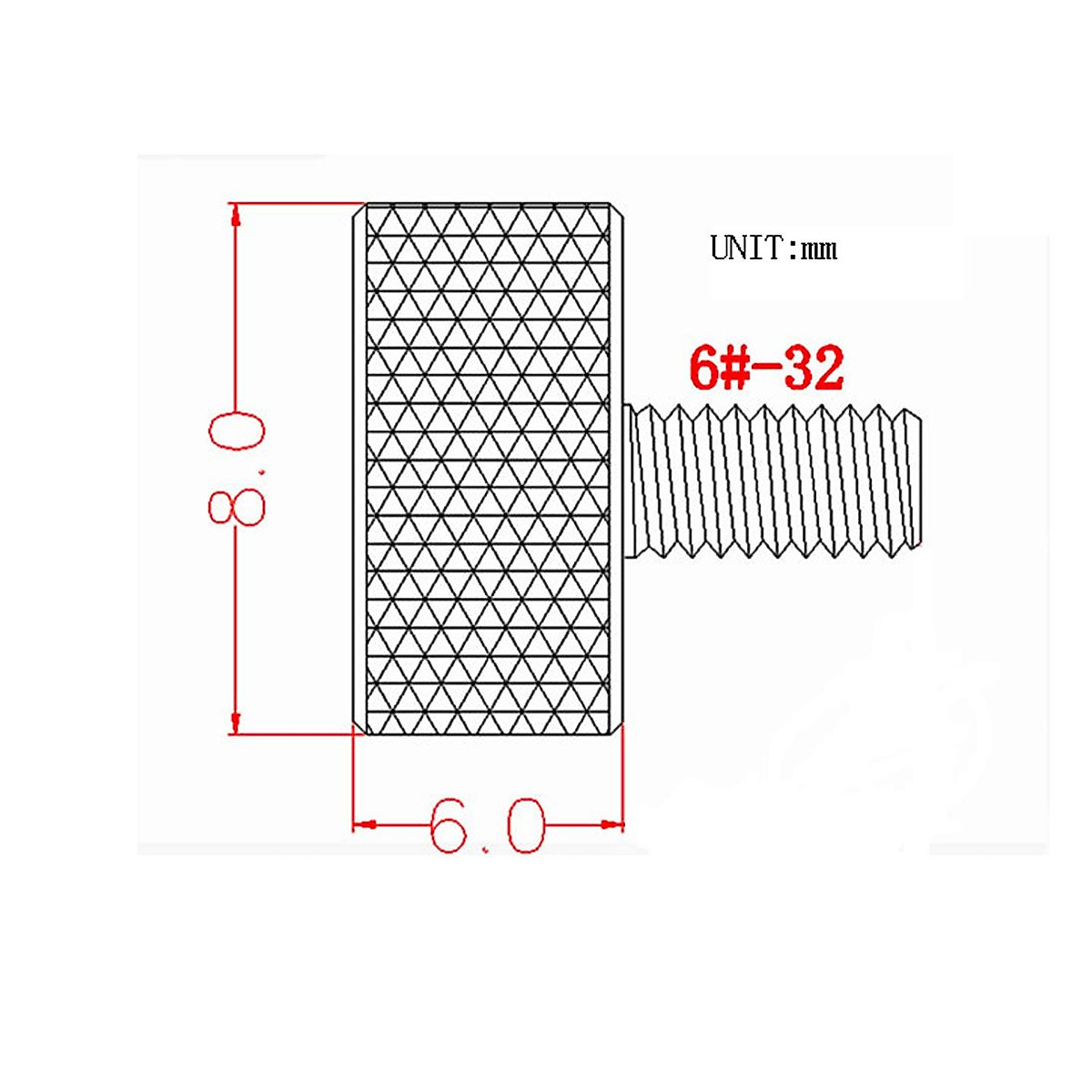 IIVVERR Computer Graphics Card Round Head Knurled Thumb Screws Orange 6#-32 10pcs (Tarjeta gráfica para computadora Cabeza redonda con tornillos moleteados, tornillos naranja 6# -32 10 piezas