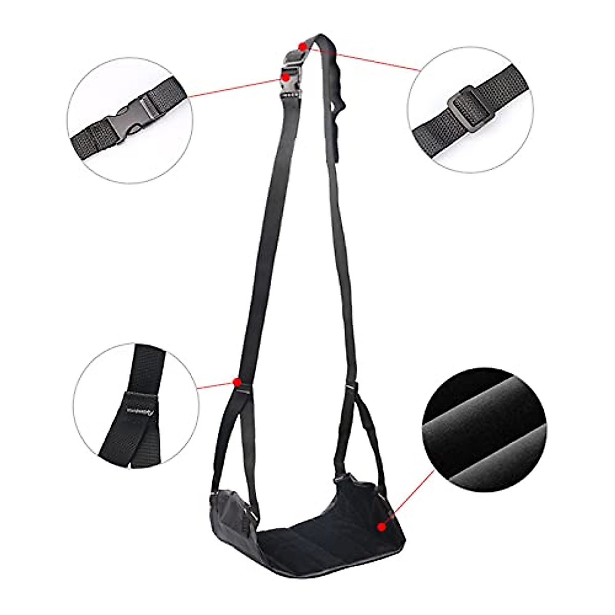 Airplane Footstool with Comfortable Non-Collision Base, Portable Travel Footstool Made of Memory Foam, Airplane Travel Accessories to Reduce Swelling and Soreness, Traveler's Gift