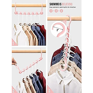 Smartor Closet Organizers and Storage - 12 Pack, Closet Organizer Hanger for Heavy Clothes, Hangers Space Saving for Wardrobe, Dorm, House Essentials for College Students Girls, Space Saver Hangers