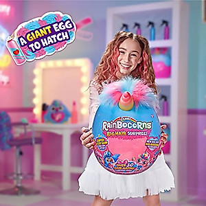 Rainbocorns Big Hair Surprise (Unicorn) by ZURU Cuddle Plush Stuffed Animal, 30+ Surprises, Collectible Baby Booboocorns, Hair Accessories, Charm Bracelets, Stickers, Ages 3+ (Unicorn)