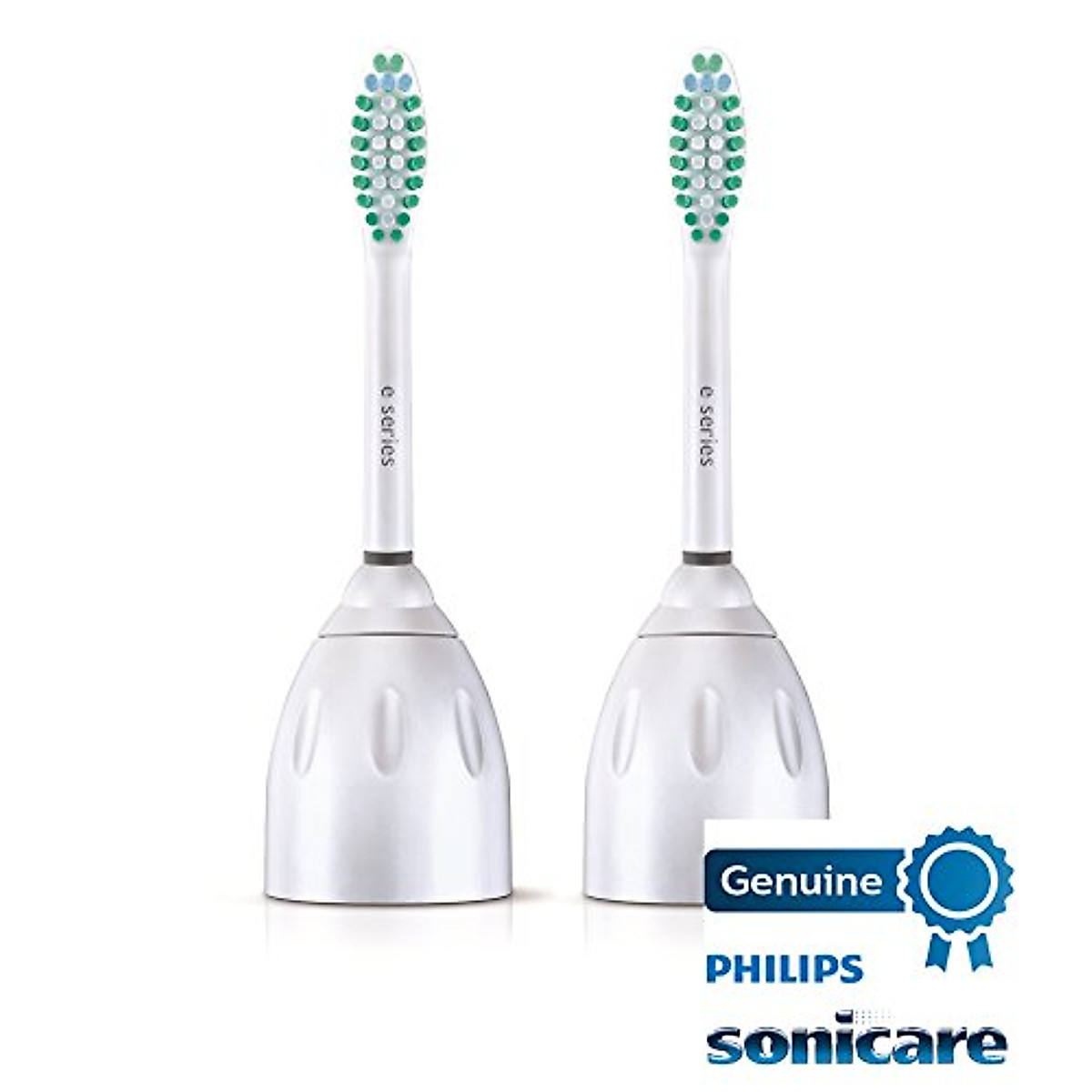 Philips Sonicare Genuine E-Series Replacement Toothbrush Heads, 2 Brush Heads, White, HX7022/66