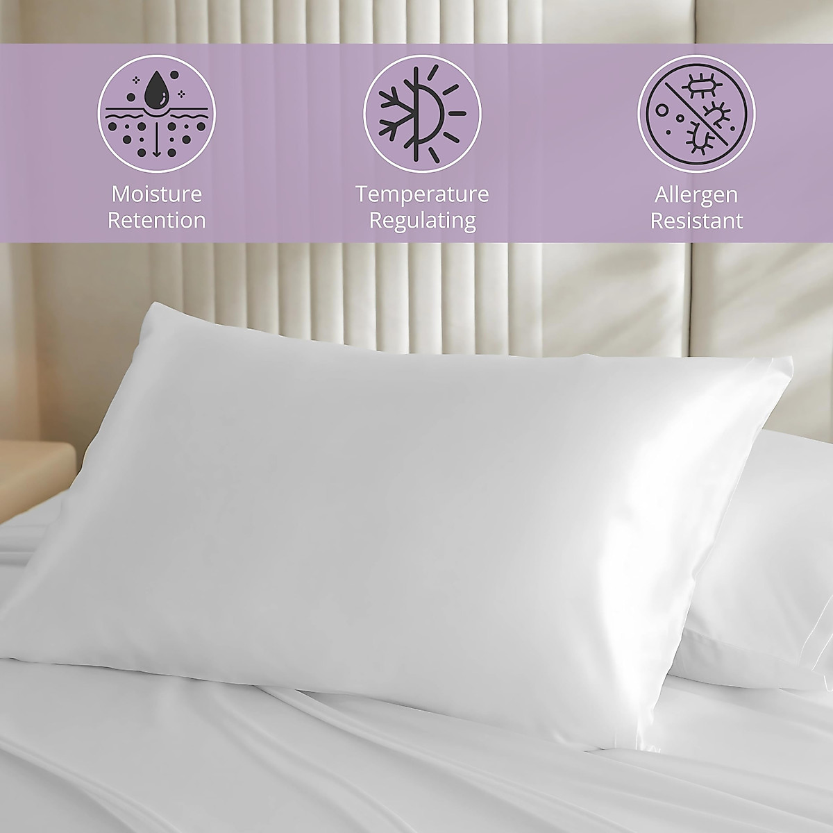 Mulberry Park 100% Silk Pillowcase - 19 Momme, Grade 6A Mulberry Silk - Deep Envelope Closure - Green/Standard (20'' x 26'')