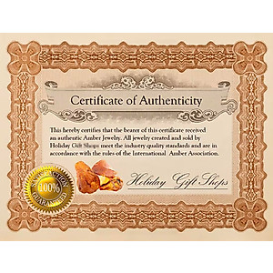 HolidayGiftShops GIA Certified Sterling Silver and Baltic Olive Green Amber Square Adult Ring Nelda- size 8