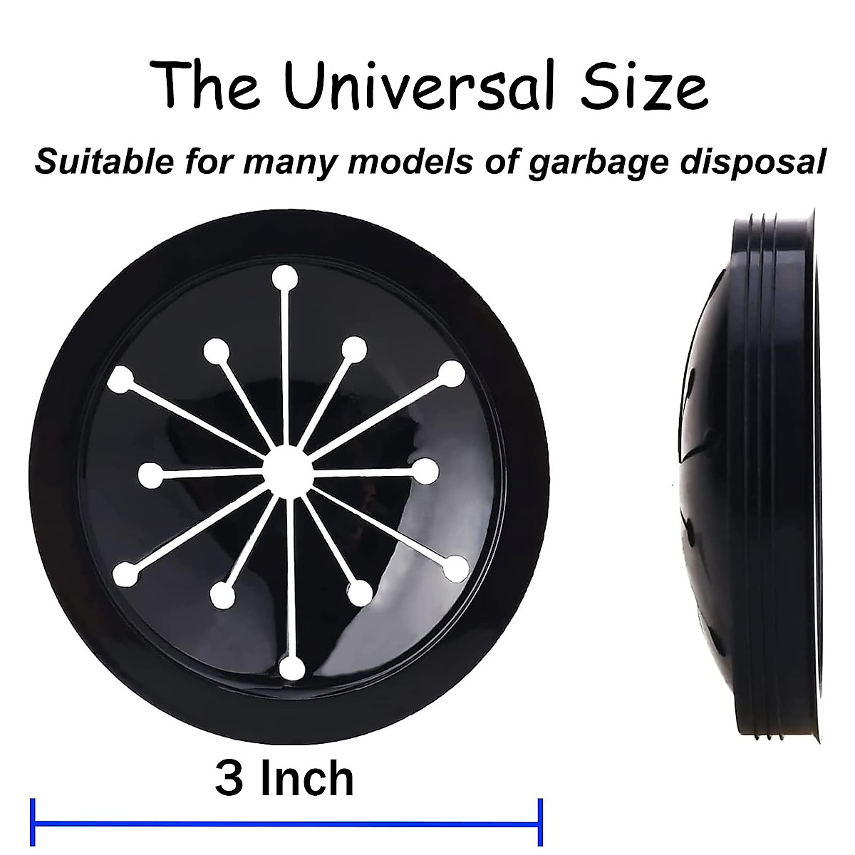 3 Inch Garbage Disposal Splash Guard Collar Sink Garbage Disposal Splash Guard Sink Stopper Universal Rubber Food Waste Disposer for Whirlaway, Waste King, Sinkmaster and GE Models Type-C Convertor