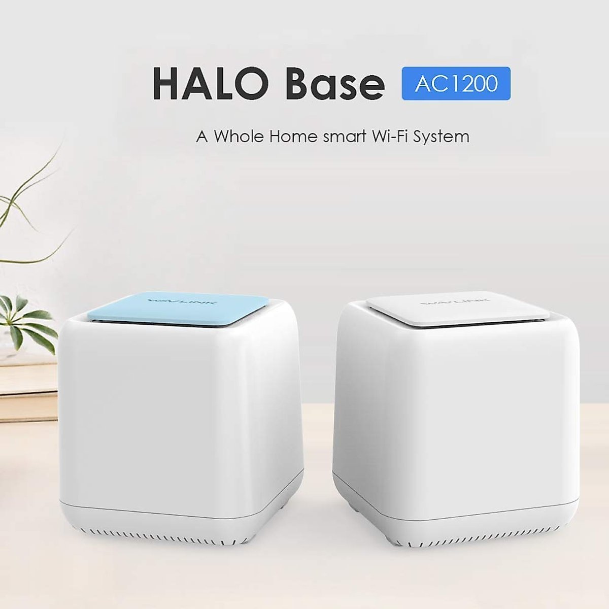 Mesh WiFi Router,Dual Band AC1200 Whole Home Mesh WiFi System with Touchlink Function, Router & Extender Replacement Covers up to 4,500 sq. ft, 2-Pack Includes 1 WiFi Router & 1 WiFi Extenders