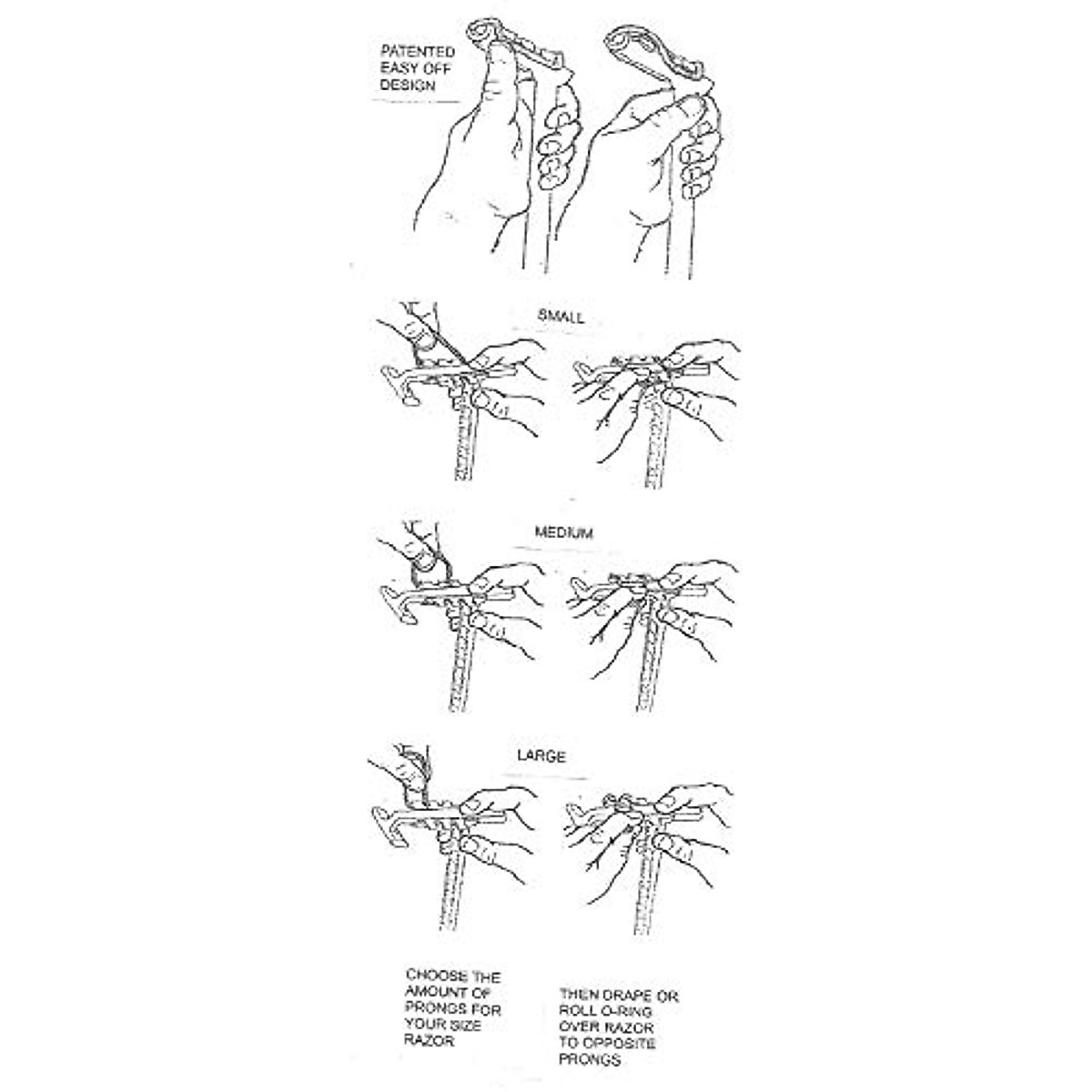 Razor Extender/Extension handle patented to hold multiple size or style razor. Made in USA. Good for limited mobility or during pregnancy.