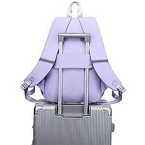 abshoo Big Student Laptop Backpack For College Women Middle High School Teen Girls Bookbag Travel Daypack (Purple)