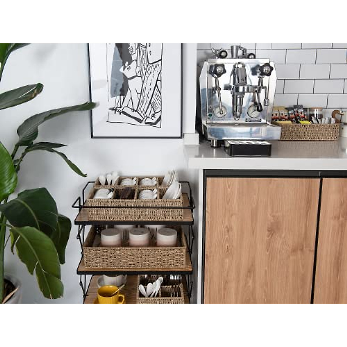 StorageWorks Seagrass Woven Storage Baskets