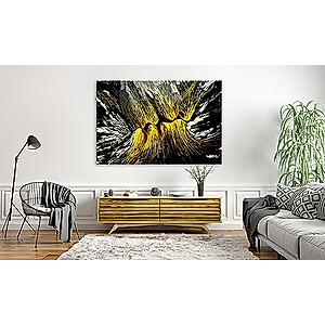 Canvas Wall Art Love Painting for Couples Bedroom, Love Painting Wall Art, Wall Art Love, Kiss Painting, The Kiss Painting Print, Kiss Canvas Wall Art (Ready to hang 24"x36", Style 1)