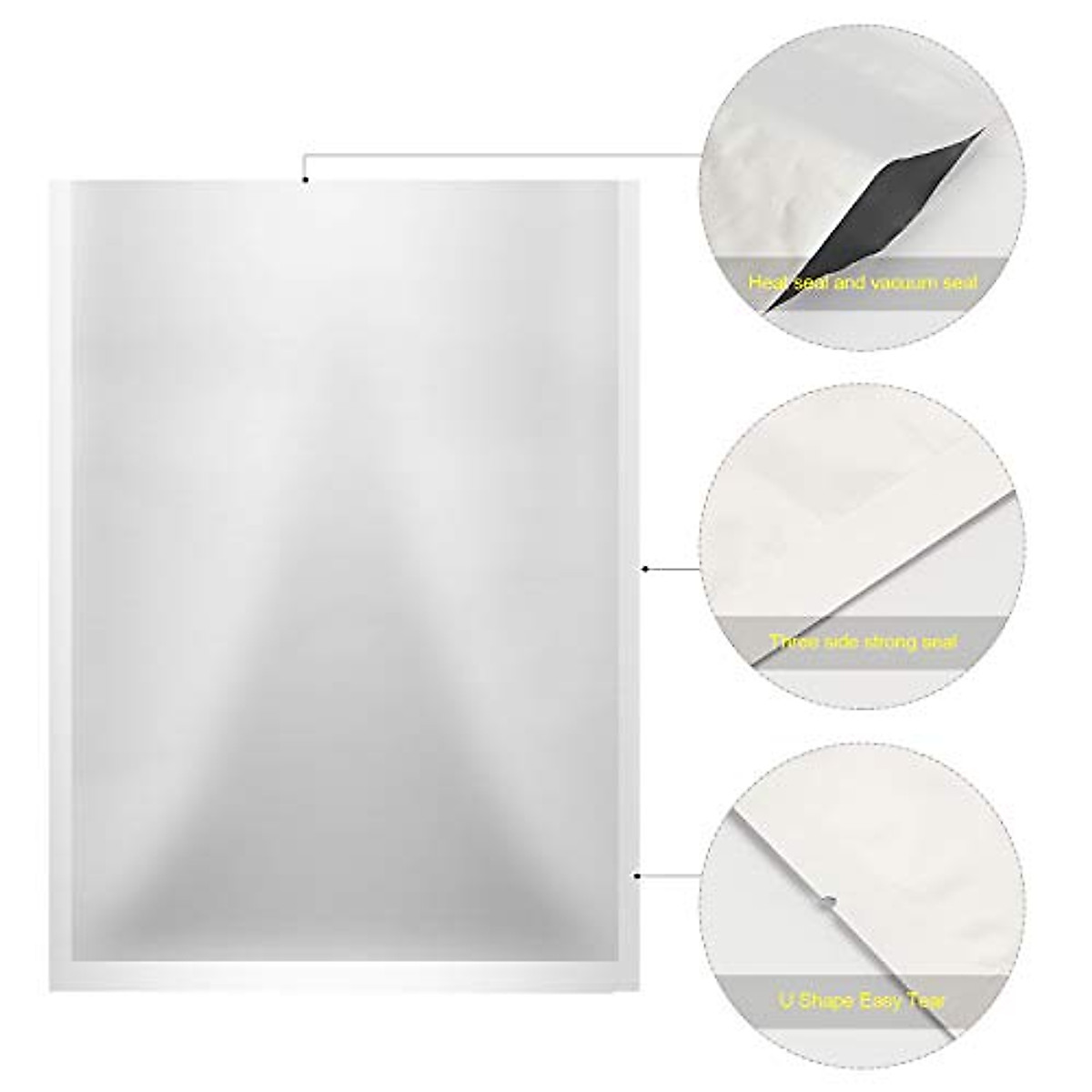 10 Pieces 5 Gallon Mylar Bags, Mylar Bags for Food Storage (17.7" x 23.6") 4.5 Mils Thick