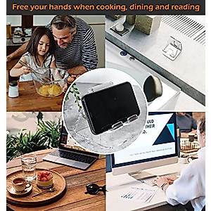 Kamehame 2 Pack Phone Holder for Desk, Clear Acrylic Cell Phone Stand, Compatible with Phone 13 Pro Max 11 12 XR 7 8 Plus SE, Android Smartphone, Pad, Desk Accessories for Home Office