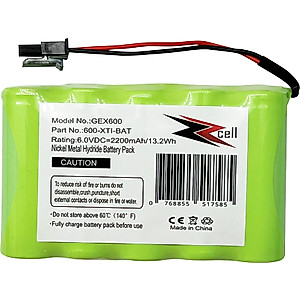 ZZcell® Battery Replacement for GE Interlogix Simon Xti, XTi-5 Alarm Security System 600-XTI-BAT Wireless Control Panel 6V 2200mAh
