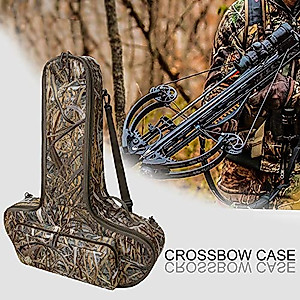MYDAYS Soft Crossbow Case,Camo Padded Archery Bow Carrier Bag with Backpack Straps for Outdoor