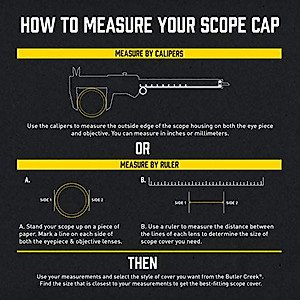 Butler Creek 47 Objective Flip Open Scope Cover , Black