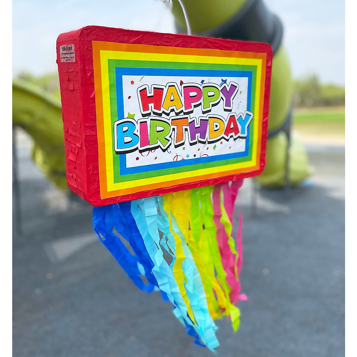 Birthday Piñata 4-Piece Set great for Boy, Girl, and Adult party. Happy Birthday Decorations, fun & unique style, fits candy party favors (16”X10”) durable!