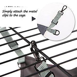 HOMEYA Small Animal Guinea-Pig Hanging Hammocks Bed Pet Cage Hammock for Ferret Cat Rat Chinchilla Hamster Cavy Degu Gerbil Rabbit Playing Cozy Activity Fun Toy (Guinea-Pig Size Grey)