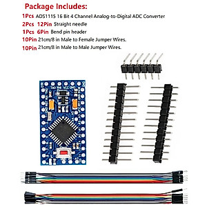 WWZMDiB PRO Mini Atmega328P-AU 5V/16MHz Development Board Microcontroller Bootloadered Replace ATmega128 Pro Mini Atmega328 328P DC5V 16M for Arduino