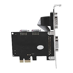 Eboxer 2 Port PCI Express RS232 Serial Adapter, PCIe to RS232 Serial Port Host Controller Expansion Card for Laptop PC, 2.5Gb/s Full Duplex Channel, Plug and Play
