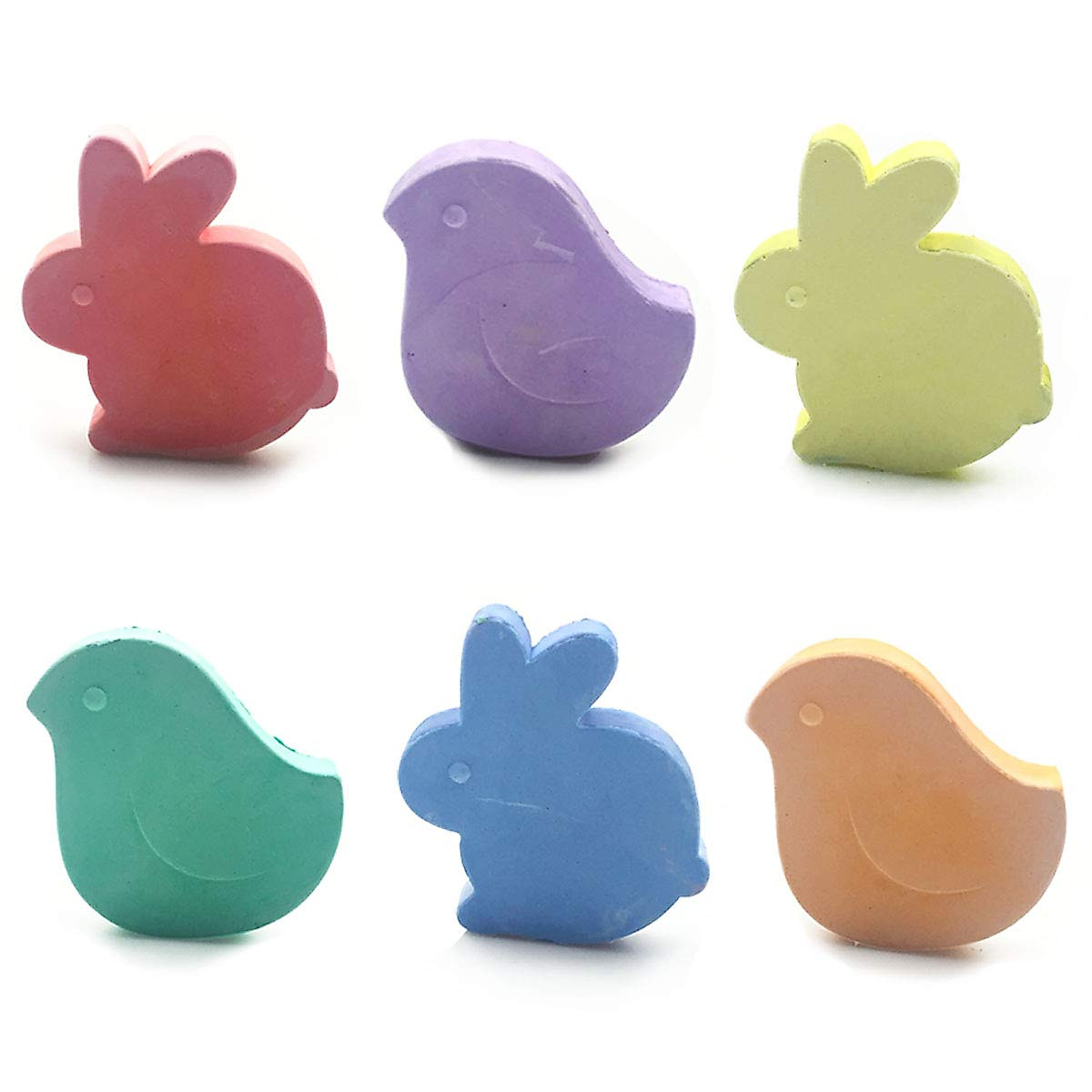 JoFAN 18 Pack Easter Sidewalk Chalk Set with Easter Eggs Bunny Chicken for Kids Boys Girls Toddlers Easter Basket Stuffers Gifts Fillers Party Favors