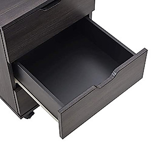 VICLLAX 3 Drawer Dresser Mobile Cabinet Under Desk Storage with Casters for Home Office, Walnut