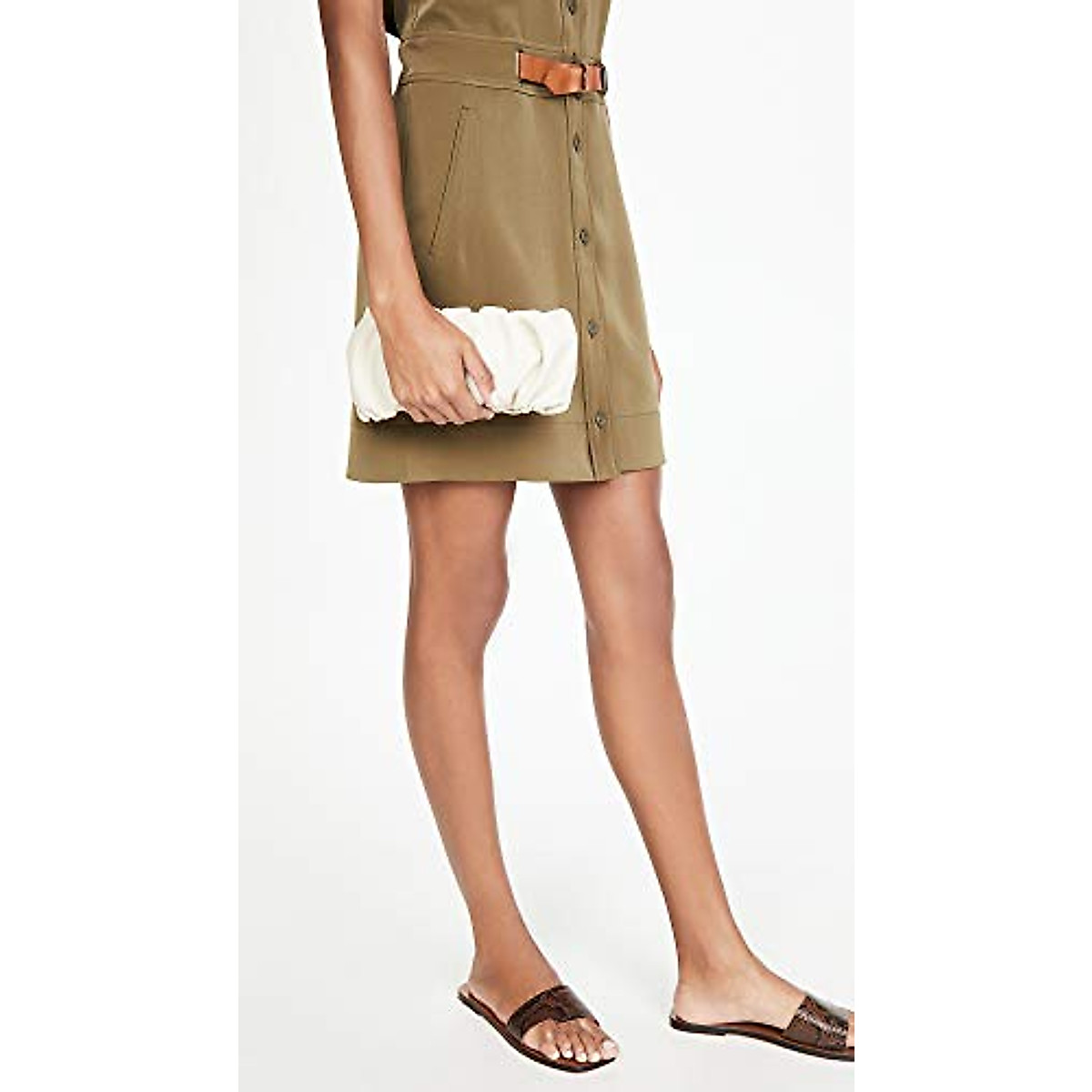 STAUD Women's Bean Bag, Cream, Off White, One Size