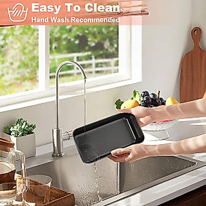 Herogo Non-Stick Loaf Pan Set of 2, Stainless Steel Rectangle Bread Loaf Pans for Homemade Bread, 9 x 5 Inch Black Meatloaf Bakeware for Baking Lasagna Brownie, Oven Safe