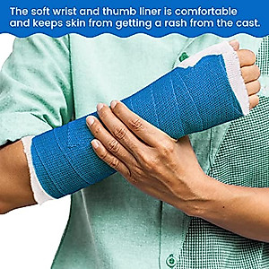 Velpeau Wrist and Thumb Spica Stockinette (Pack of 10) Comfy Arm Sock, Cotton Skin Protection Sleeve, Wrist Liner and Pre-Wrap Cover for Splints, Air Casts, Hand Brace(Medium)