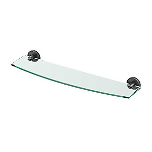 Gatco Reveal Glass Shelf, 20 Inch, Matte Black