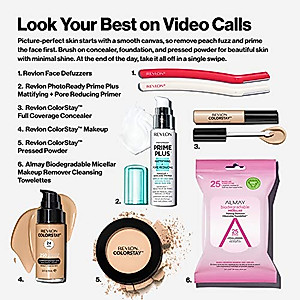 REVLON ColorStay Pressed Powder, Longwearing Oil ,Fragrance Free, Noncomedogenic Face Makeup, (830), Light/Medium, 0.3 Ounce