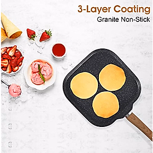 Kitchen Academy Induction Cookware Set-17 Piece Non-stick Cooking Pan Set, Black Granite Pots and Pans Set