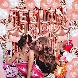 22 Birthday Decorations For Women 22nd Birthday Decorations For Women Girls Feelin 22 Balloons Feelin 22 Banner 22nd Birthday Supplies 22nd Birthday Balloons 22 Birthday Party Supplies Favors