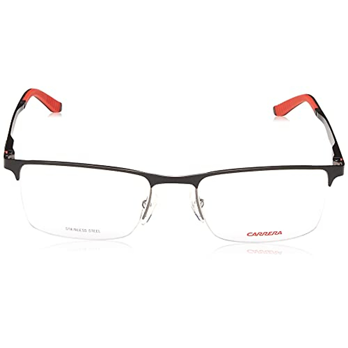 Carrera Men's 8810 Rectangular Prescription Eyewear Frames, Semi Matte Dark Ruthenium, 54mm, 19mm