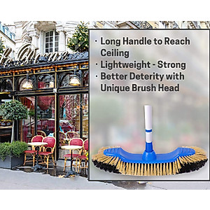 Euro Café Broom - European-Style Sweeper for Hardwood Floors, Linoleum and Vinyl, Ideal for Home, Kitchen, and Office