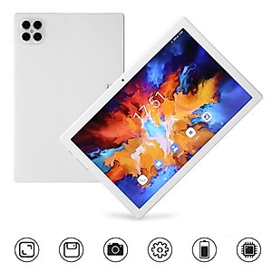 DAUERHAFT 2-in-1 Tablet, US Plug 100‑240V Front 8MP Rear 20MP 4GLTE 5G Dual WiFi 8 Core Tablet Computer with Keyboard and Mouse for Travel (#1)