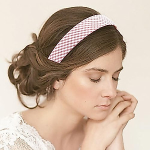 7pcs Fashion Headbands for Women, Wide Floral Headbands for Girls, Pearl Headband Non Slip Head Bands for Women's Hair Accessories (Pink)