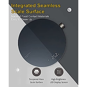 HOTO Smart Food Scale, Kitchen Scale, Food Scales Digital Weight Grams and Oz, Coffee Scale, Kitchen Scale with 0.1g High Precise Sensor, Measures in 4 Units (g/ml/oz/lb: oz)