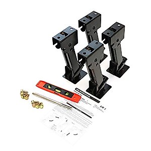 Red Hound Auto 4 Telescoping Folding Trailer Stabilizer Jacks Swing Down 1000 Lbs Support Capacity Each for RV Trailer Camper Includes Handle and Mounting Screws