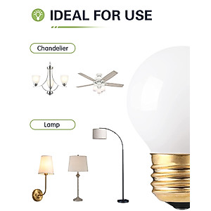 LUMILECT Frosted E26 LED Ceiling Fan Bulbs, Dimmable, A15 LED Small Globe Bulb 25W Equivalent, Soft Warm 2700K, Milky Glass, 2 Watt E26 Standard Base Appliance Light Bulb, 6 Pack