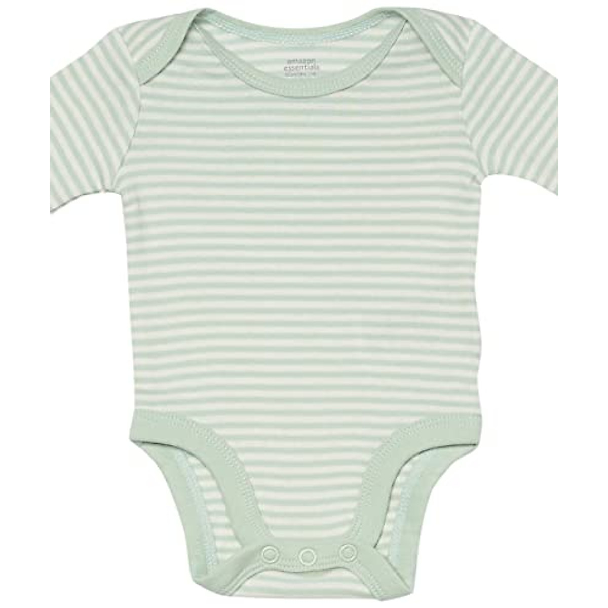 Amazon Essentials Unisex Babies' Long-Sleeve Bodysuits, Pack of 6, Ecru/Light Pink/Rose/Floral/Strawberry/Stripe, Newborn